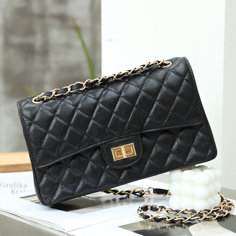 Сумка из натуральной кожи в стиле Chanel с квадратным дизайном, стеганая, маленькая, высококачественная женская сумка, большая вместимость, цепочка, сумка под мышку, оптовая продажа