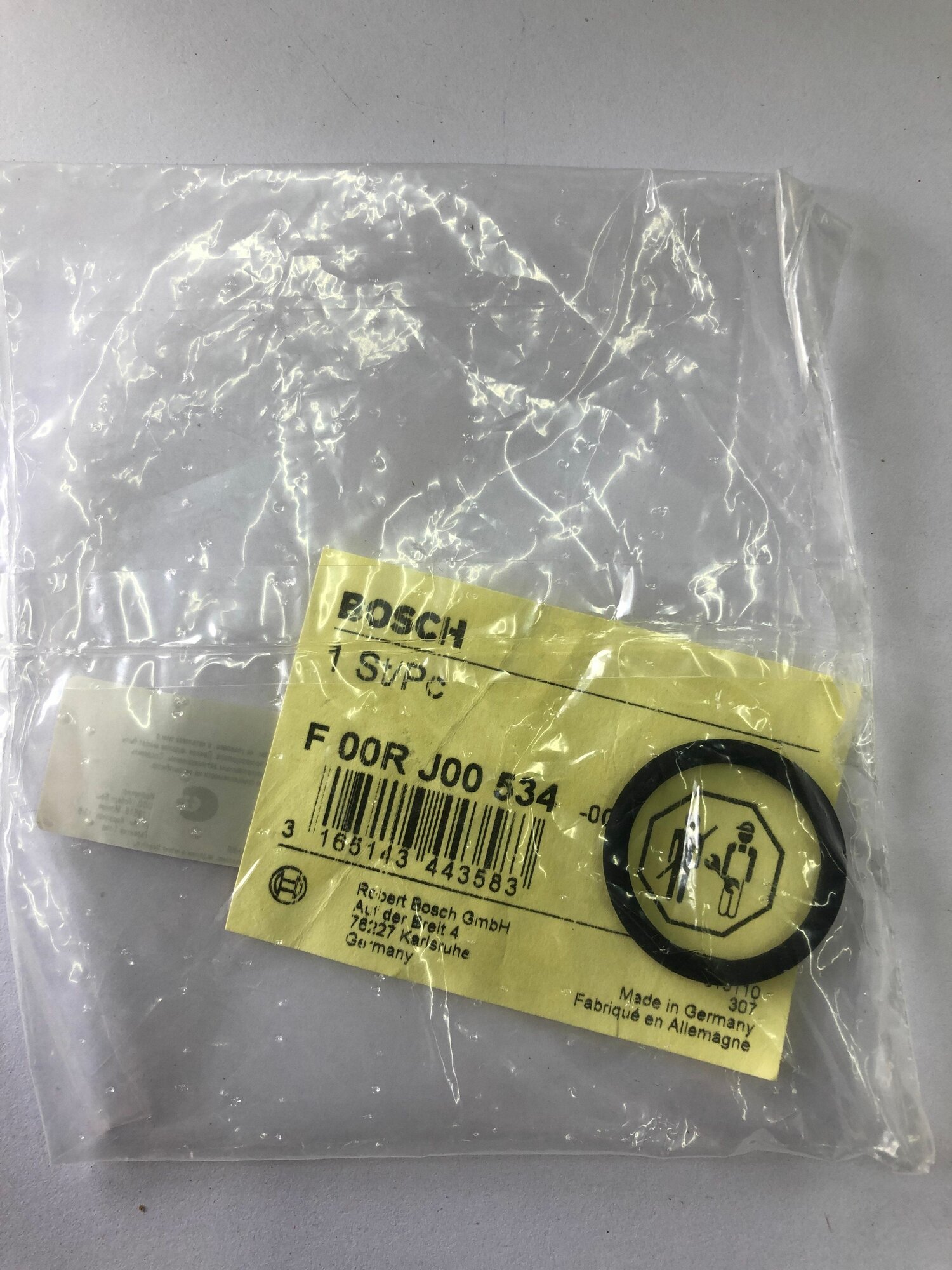 Кольцо форсунки уплотнительное резиновое 3х30х24 мм BOSCH F 00R J00 534 (комплект 6 шт)