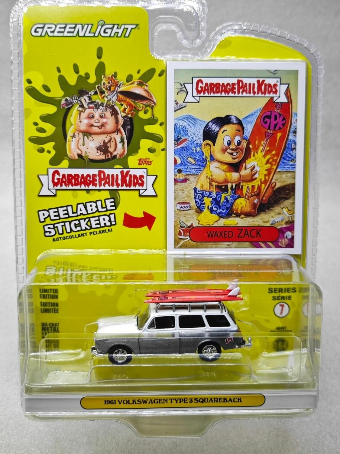 Машинка GreenLight 1/64 1961 Volkswagen T3 Squareback Varnish Chase Special Die-cast Alloy Car Model Collection Toy Gift