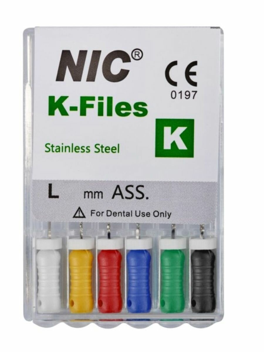 K-Files Nic Superline № 020 25 мм, 6 шт. - ручной каналорасширитель