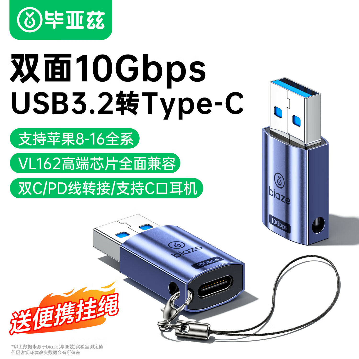 BIAZE Двойная USB3.2 к Type-C OTG-адаптер с высокоскоростной зарядкой для Apple 17/16/14 Huawei Xiaomi смартфоны