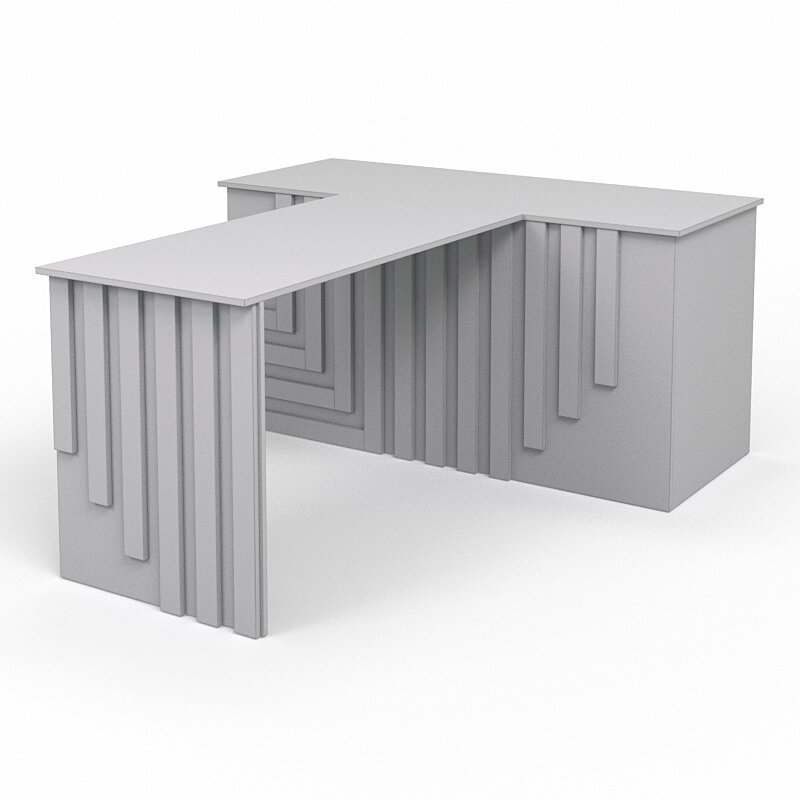 Стол руководителя №12 с приставкой брифингом, Серый. Производитель товара - компания Westcom.