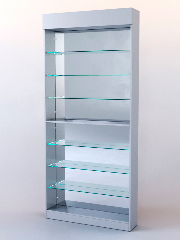 Стеллаж "шалость" №2-2-900 (задняя стенка зеркало), Серый. Производитель товара - компания Westcom.