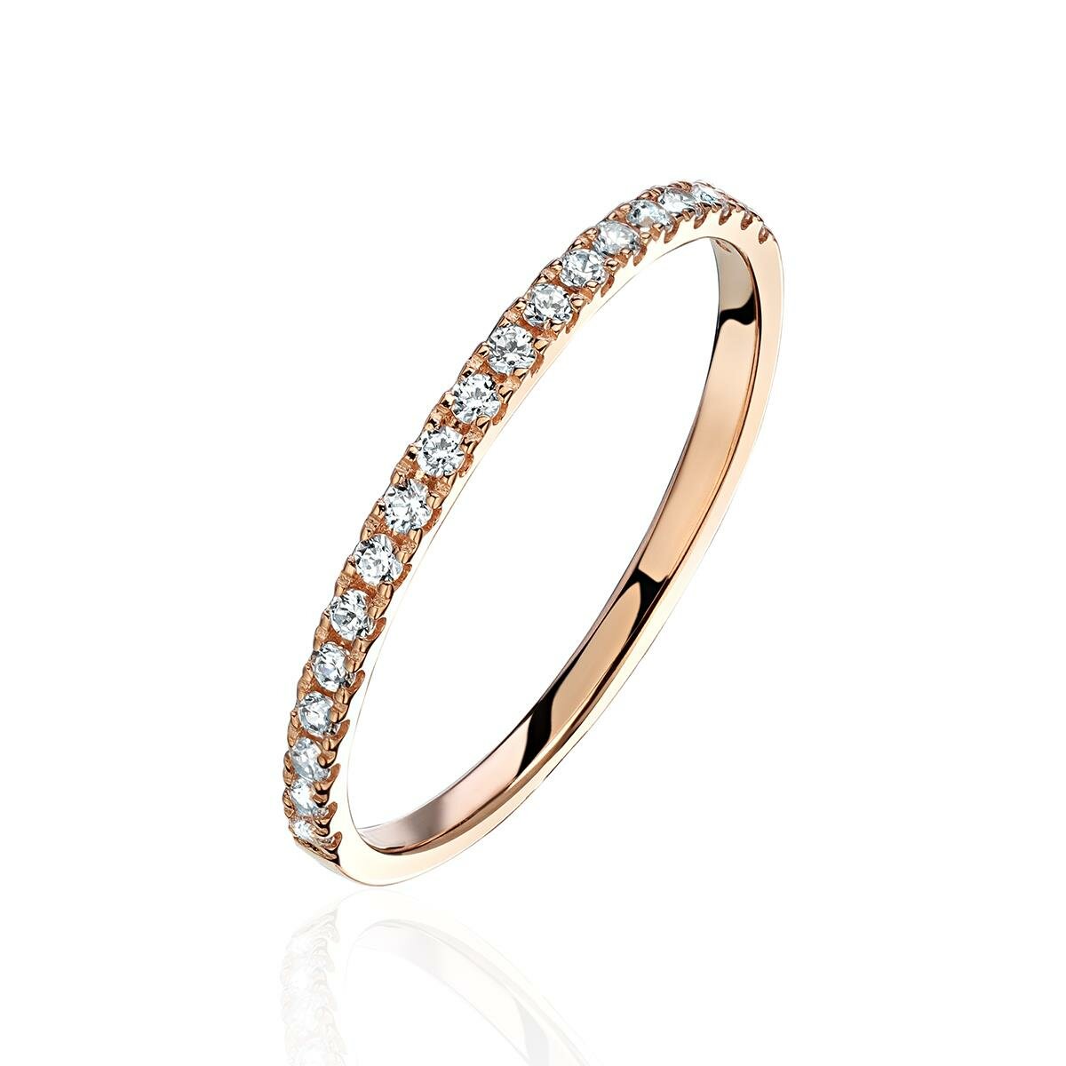 Кольцо, красное золото, 585 проба, бриллиант