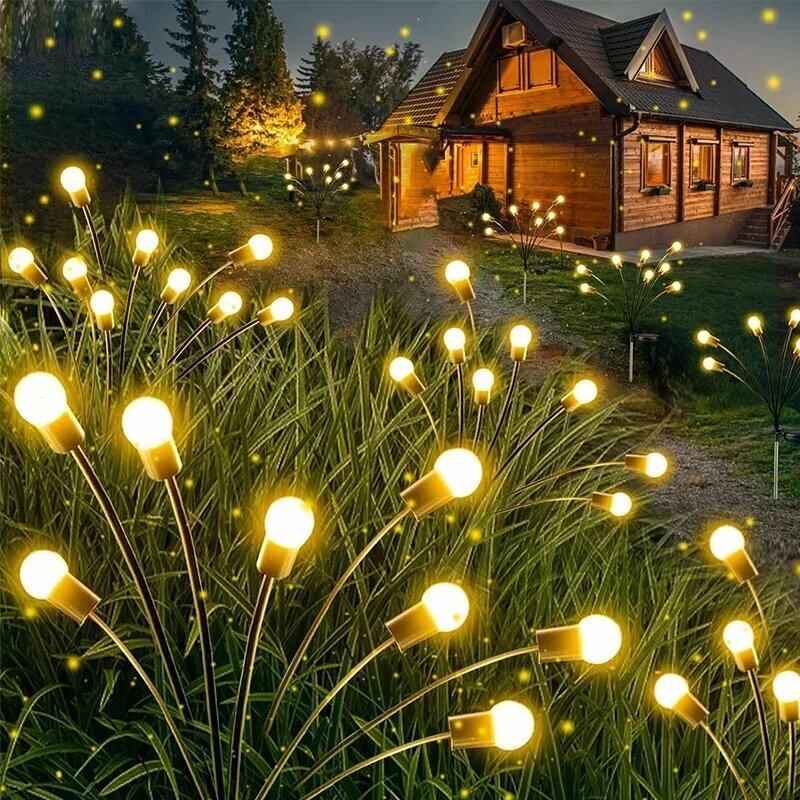 Солнечные гирлянды Solar Firefly Light разноцветные 70 см Warm White, 10 LEDs