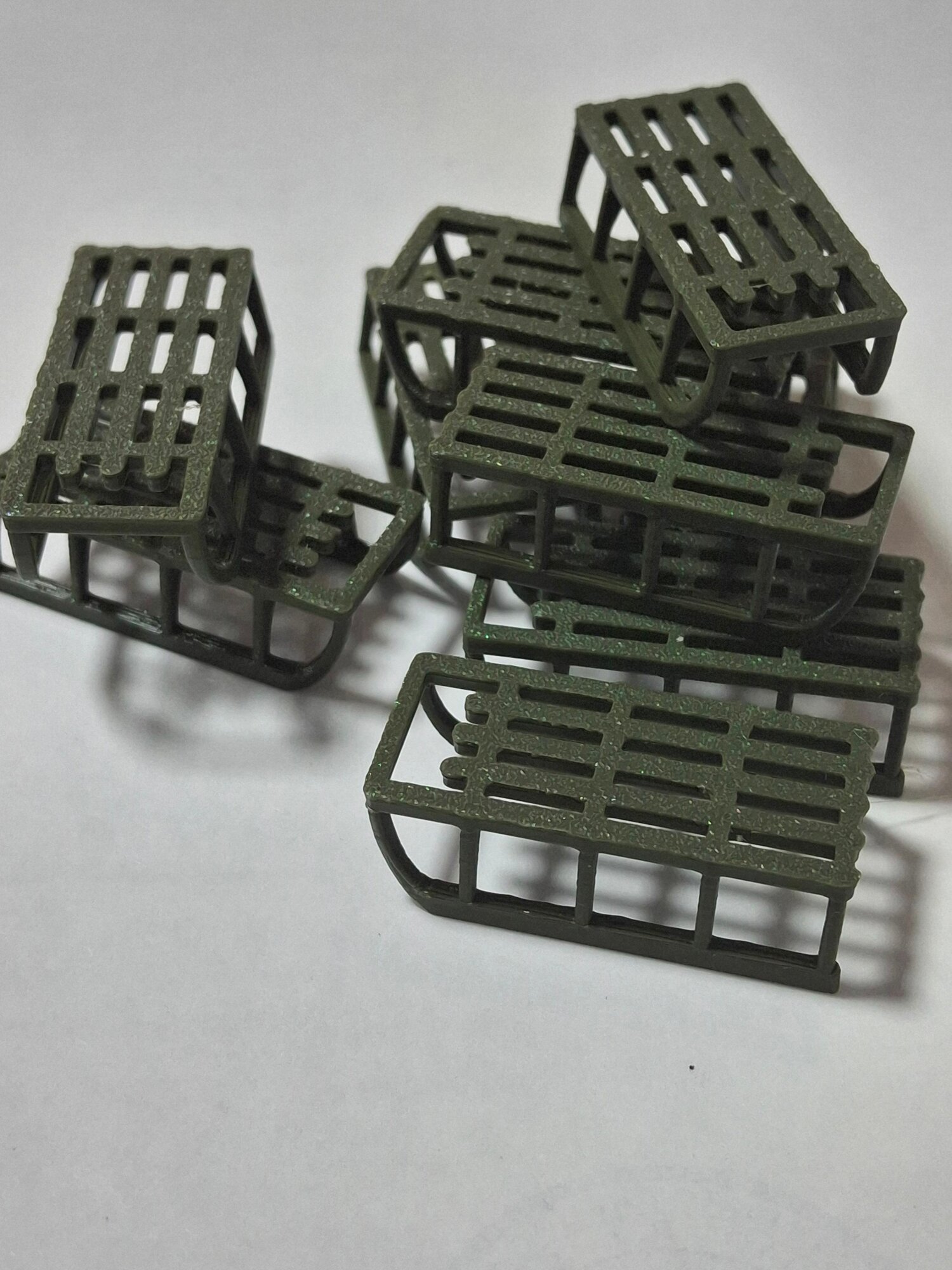 Набор миниатюр "Санки" - 5 шт, размер 40*20*12, для ватной игрушки, куклы, пластик PLA, ручная работа