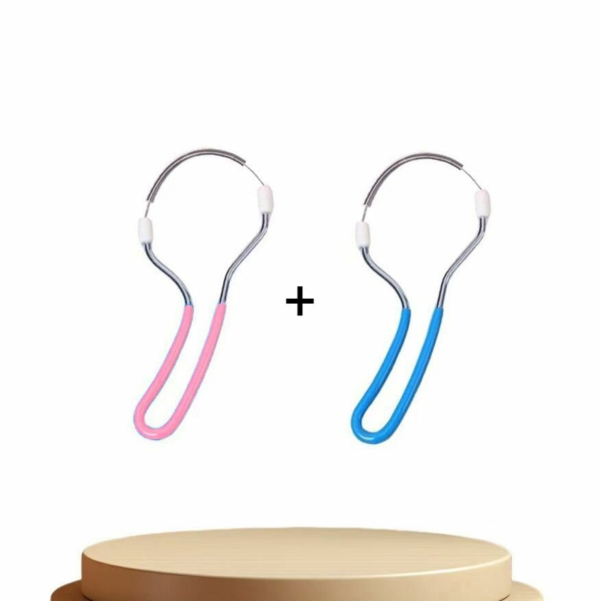 Эпилятор пружинка средство инструмент для удаления волос на лице и теле. Ручной эпилятор пружинка для волосголубой-светло-розовый