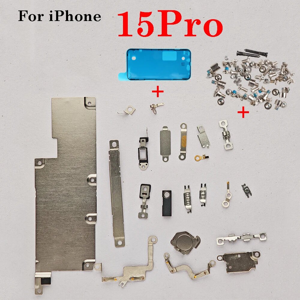 Полный внутренний небольшой металлический держатель, детали кронштейна + полный комплект винтов, защитная пластина для iPhone 12, 13, 14, 15, Mini Pro Max 14 15 Plus For iPhone 15Pro