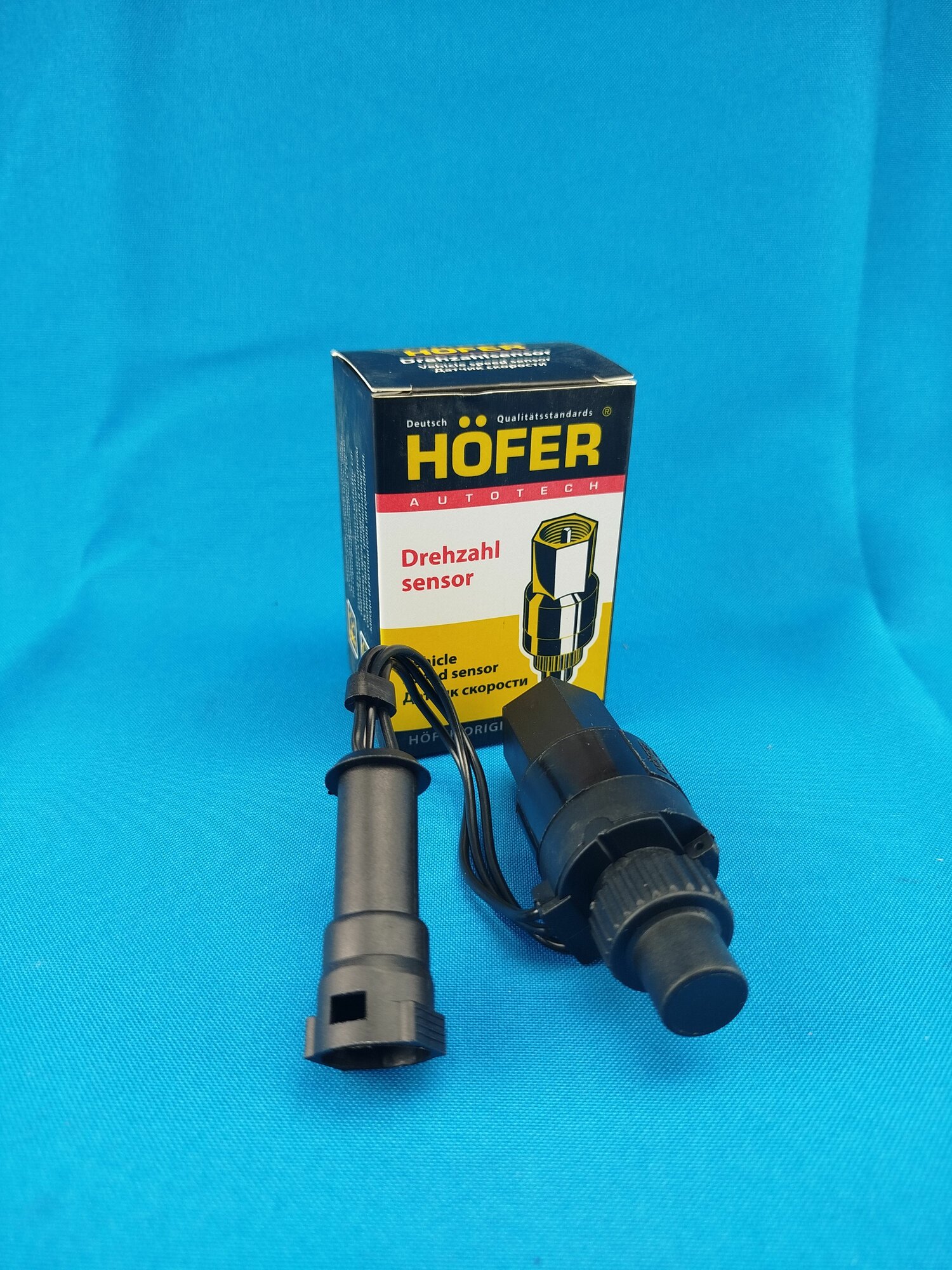 Датчик скорости "HOFER" для автомобилей ВАЗ 2110-15 c ЭБУ GM (круглый разъем, с проводом)
