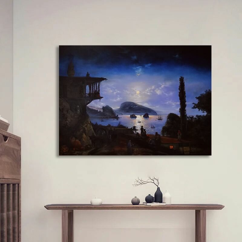 Репродукция картины на холсте, Айвазовский "Гурзуф" ,3040 см.