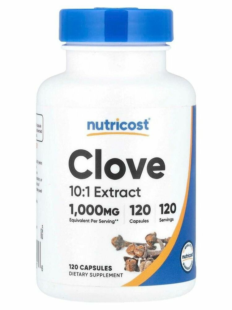 Гвоздика, 1000 мг, 120 капсул, Nutricost