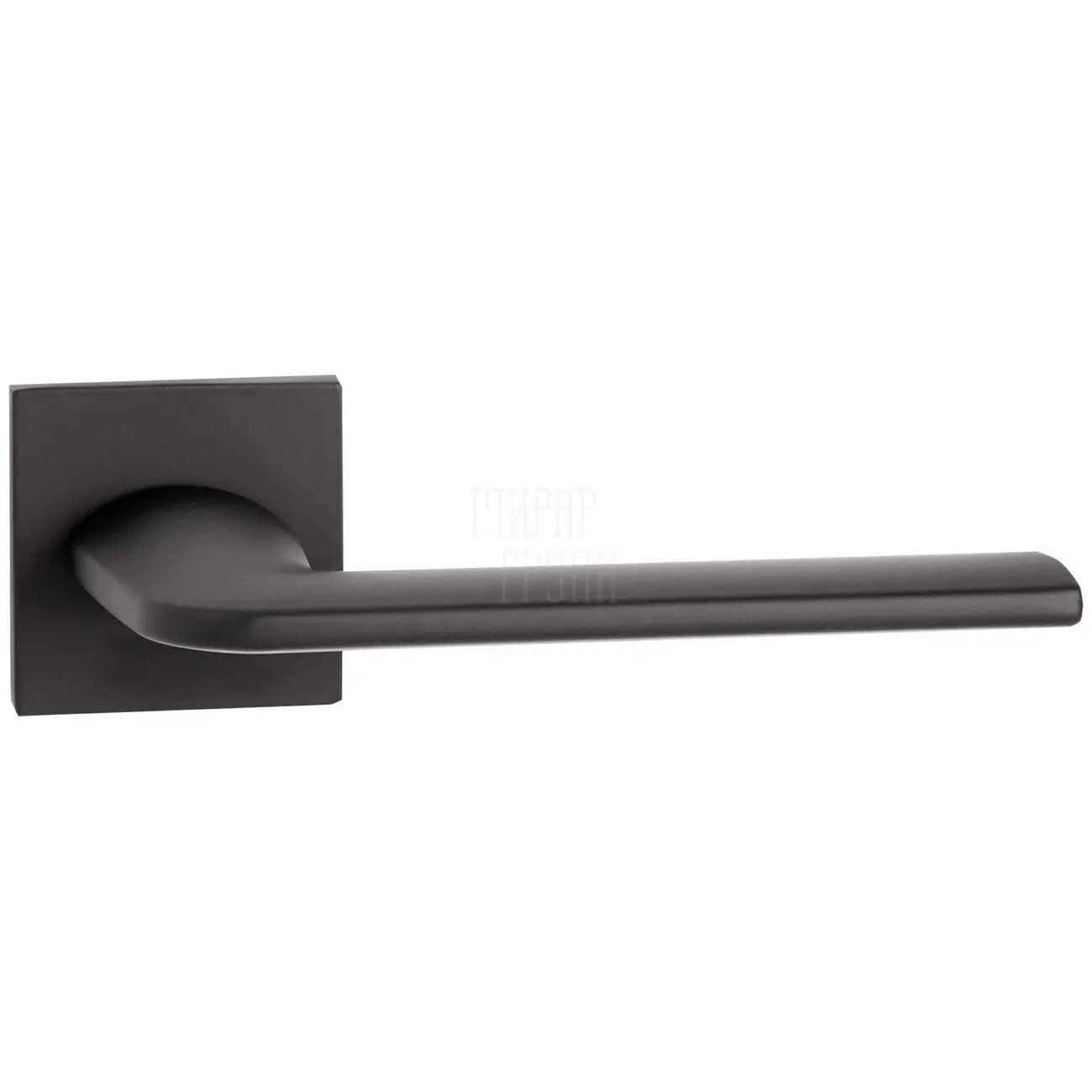 Дверная ручка Ajax (Аякс) на квадратной розетке "PROMO" JS черный