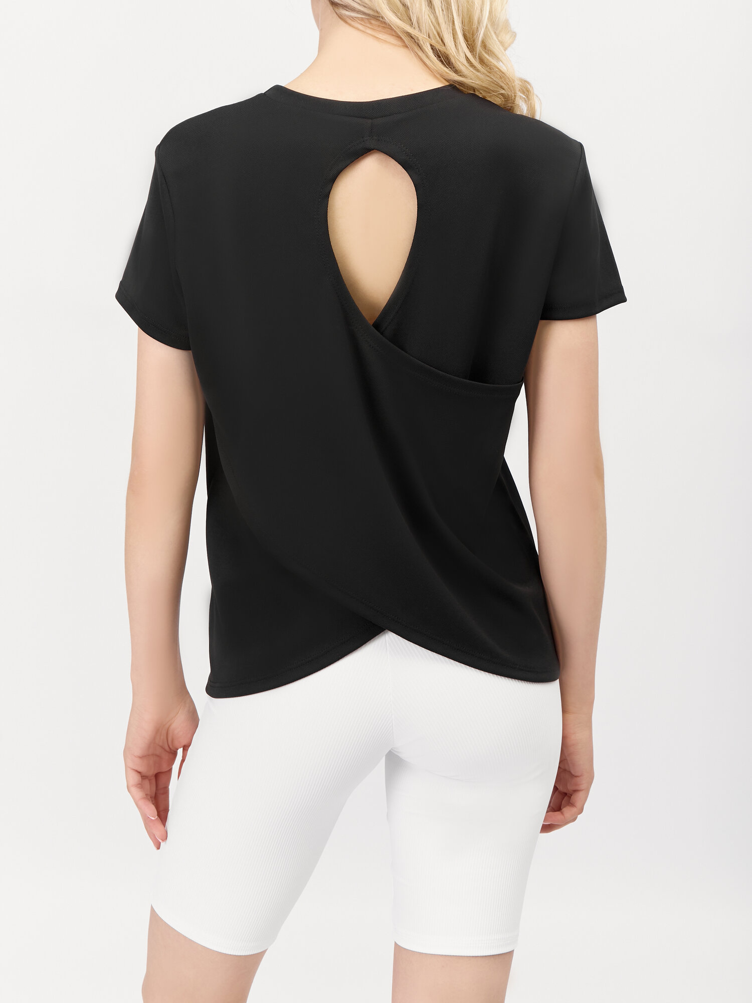 Футболка спортивная Открытая спинка с запахом