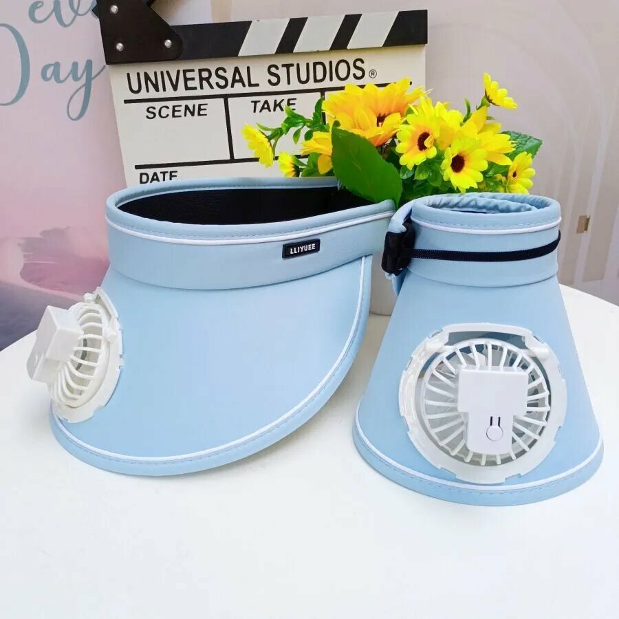 Регулируемая бейсболка с вентилятором - Дышащая сетка