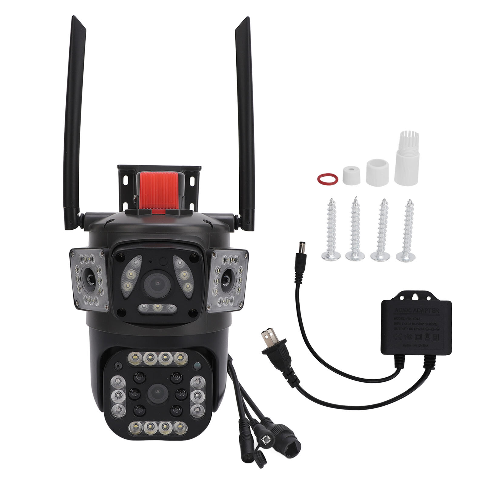 8-мегапиксельная 4K-камера видеонаблюдения с тройным объективом, полноцветным ночным видением и датчиком движения Wi-Fi для домашнего наружного наблюдения