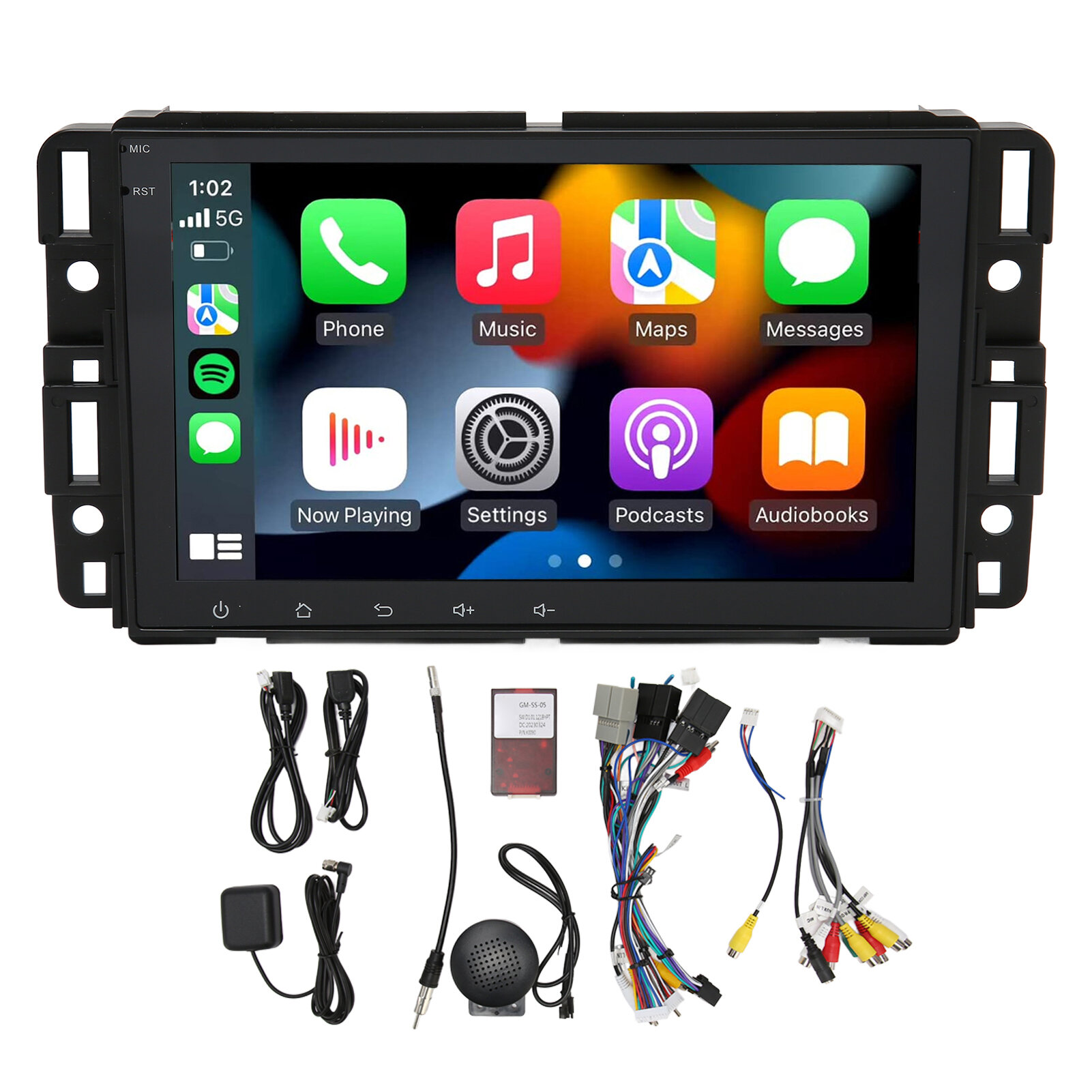 Автомобильная стереосистема Bluetooth с беспроводной связью CarPlay для Android Auto 8-дюймовый сенсорный экран IPS GPS-навигация для Android 12