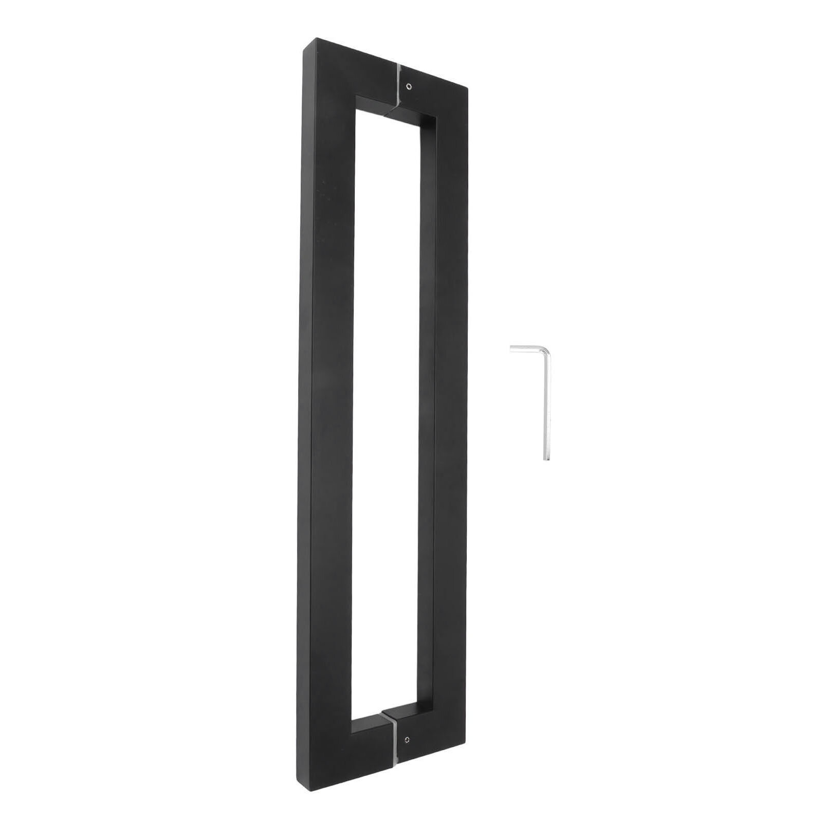 Дверная ручка, квадратная трубка, одинарный изгиб, угловая ручка в рамке для деревянных дверей, алюминиевые двери, матовый черный