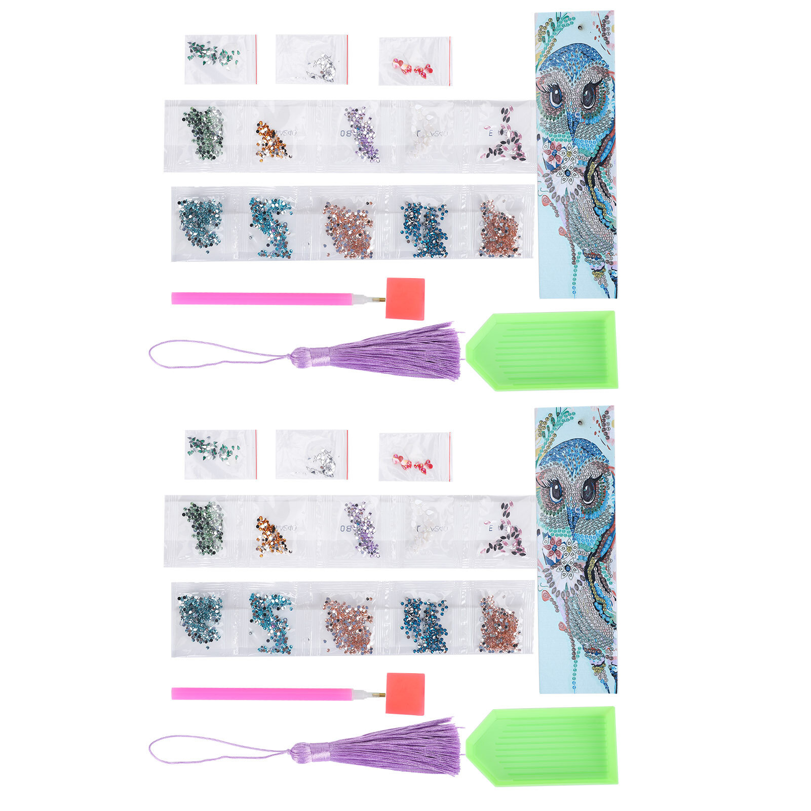 2 набора алмазных закладок с кристаллами 5D DIY картина причудливой формы круглые подвесные поделки