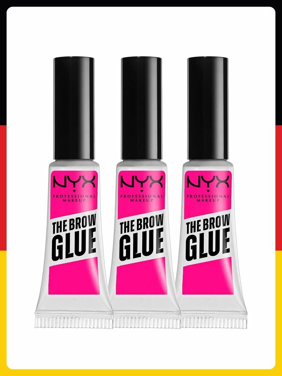Гель для бровей NYX Professional Makeup The Brow Glue Stick 3er Set Transparent, 15 г
