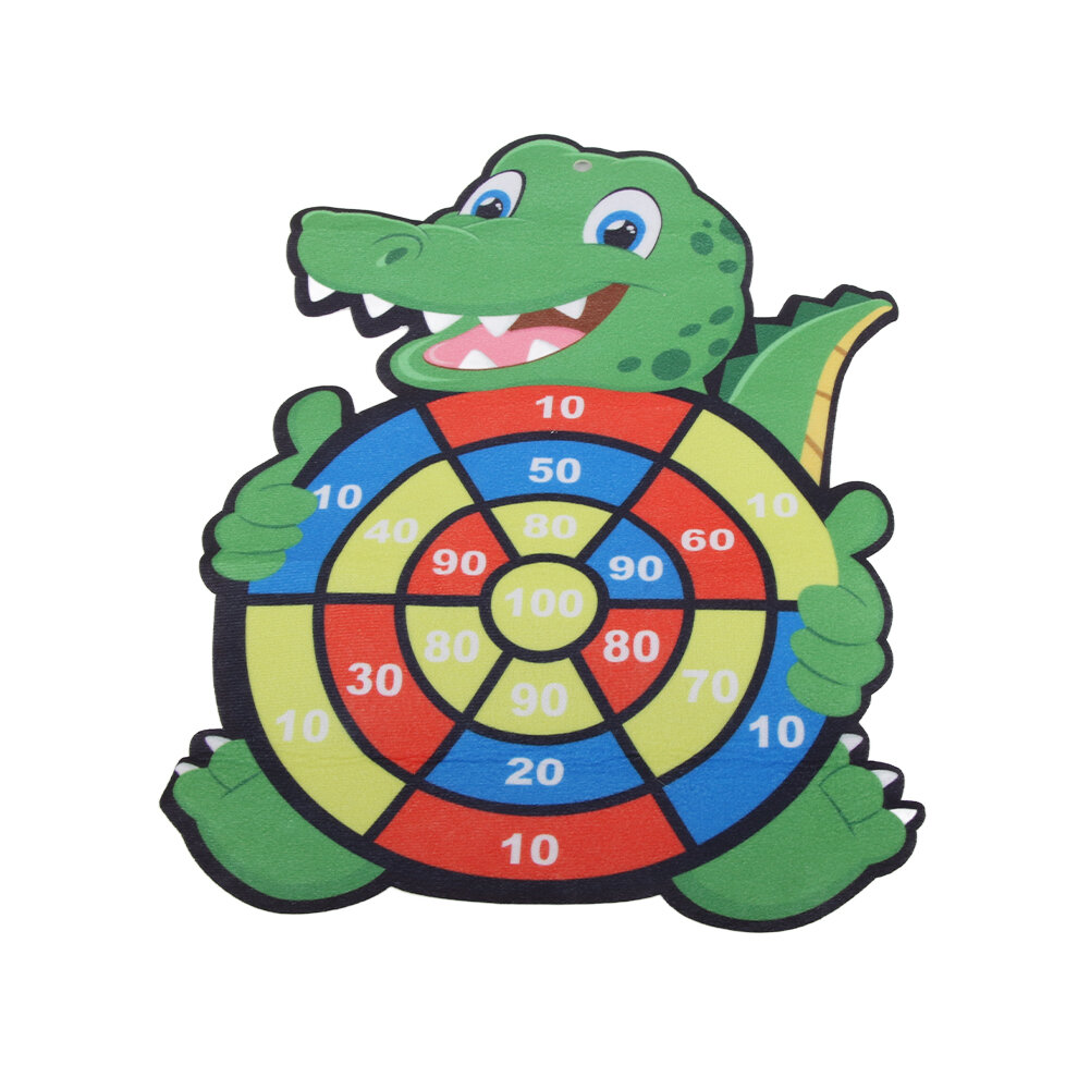 Дартс-доска в виде животного с бесплатными клейкими крючками для детей, для игры на открытом воздухе.