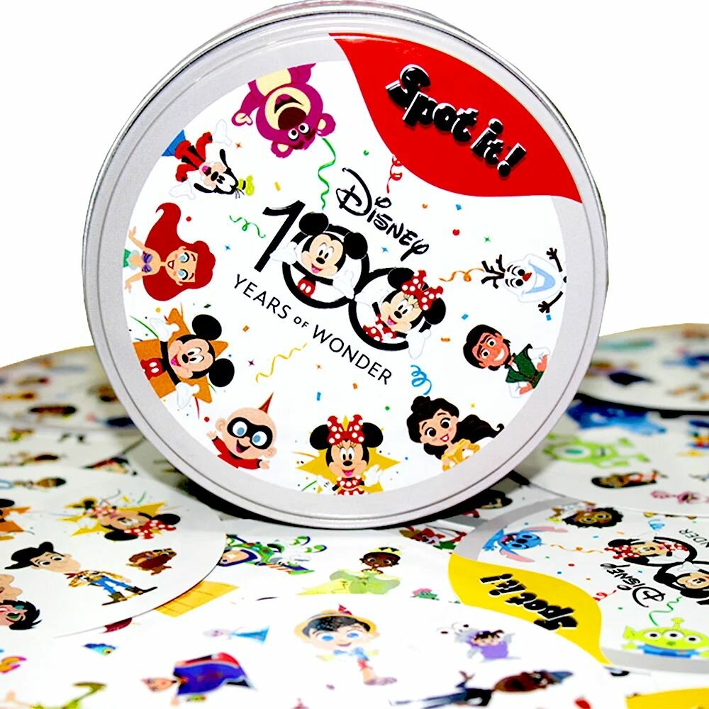 Настольная игра Доббль/ Дубль Spot it! Disney- отличное развлечение для всей семьи и забавный подарок на Рождество!