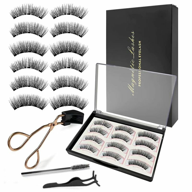 Magnetic Lashes Магнитные ресницы 3D без клея и подводки, многоразовые накладные ресницы на магнитах , удобные, естественный эффект=v=
