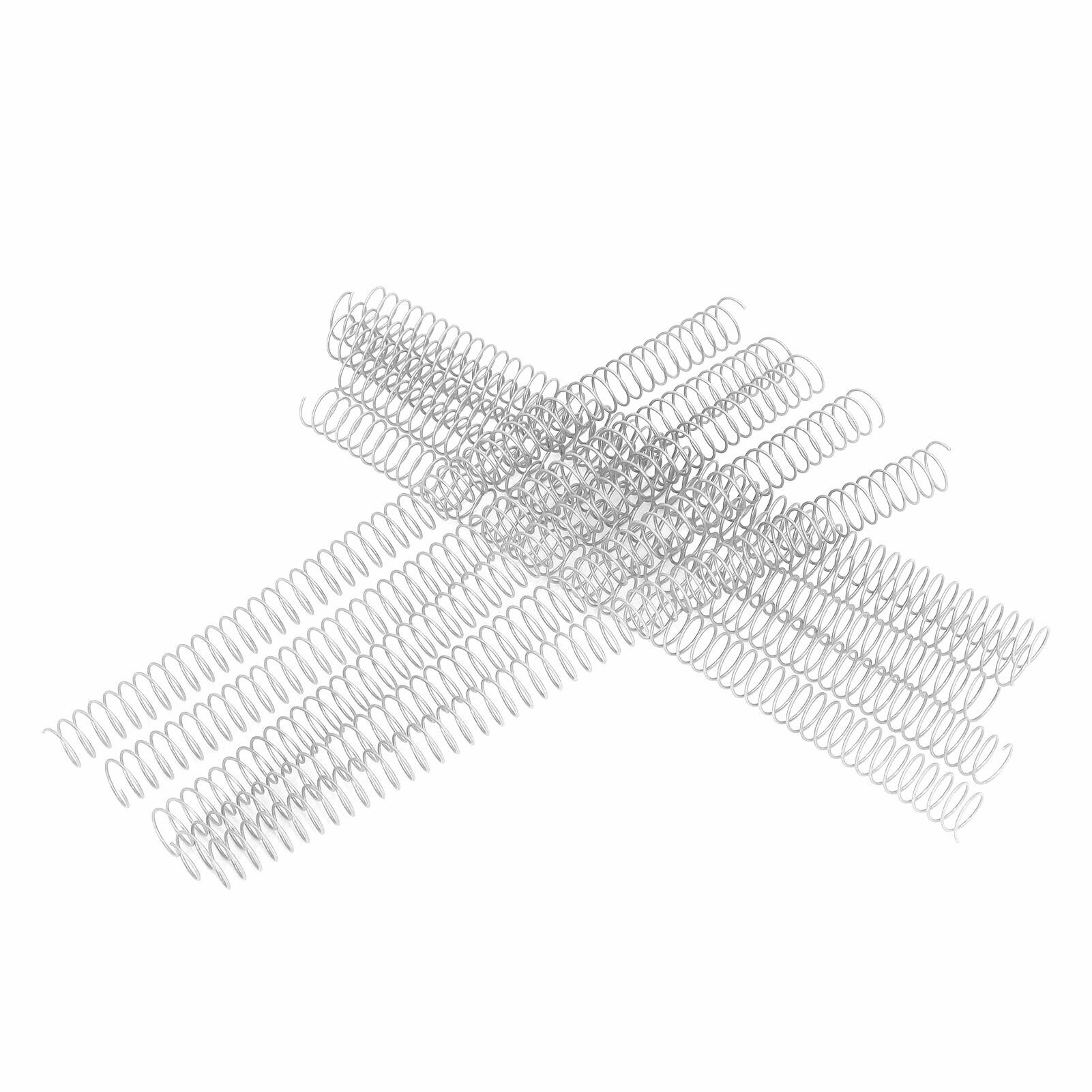 100 Шт. Спираль для переплета 16мм Диаметр 48 петель 4:1 Шаг 140 Листовая Вместимость Серебристая A4 Спираль для Переплета