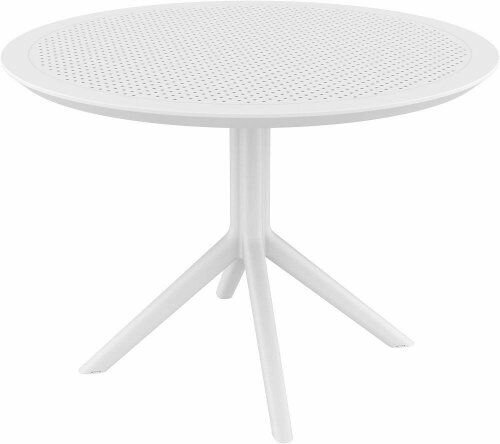 Стол пластиковый обеденный ReeHouse Sky Table Ø105 Белый Размеры: Высота 740мм Глубина 1050мм Ширина 1050мм