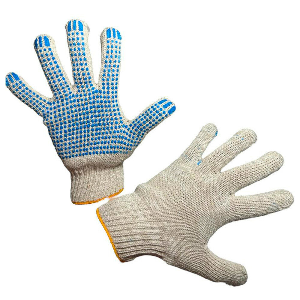 Перчатки х/б 7 нитей с ПВХ покрытием белые 10 (XL)