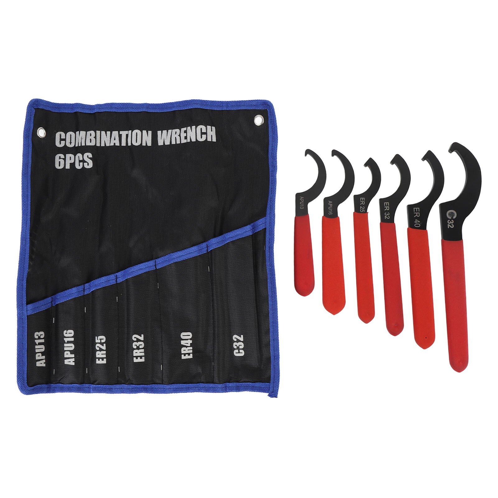 Универсальный набор из 6 гаечных ключей APU13 16 ER25 32 40 C32 стальной регулируемый гаечный ключ для амортизаторов инструмент для регулировки койловера
