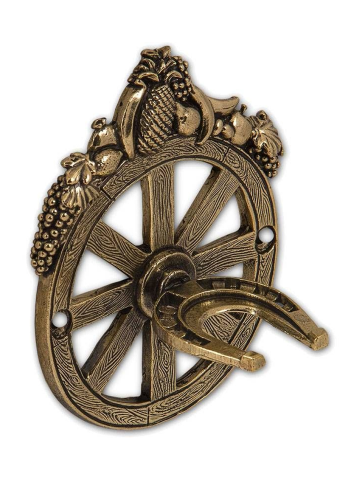 Крепление для обувной ложки "Колесо фортуны" (латунь)