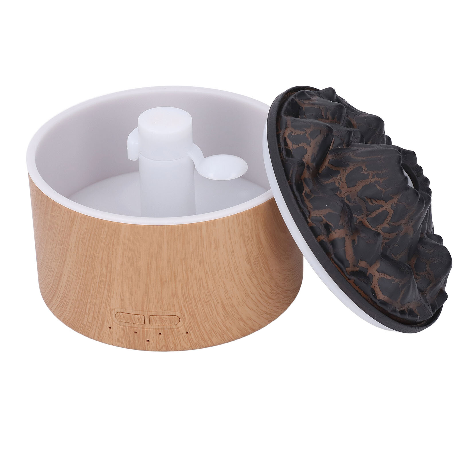 Светодиодный увлажнитель-диффузор 330 мл с двухцветным светом, 4 таймера, увлажнитель-диффузор с эффектом вулканического пламени и дистанционным управлением, вилка США