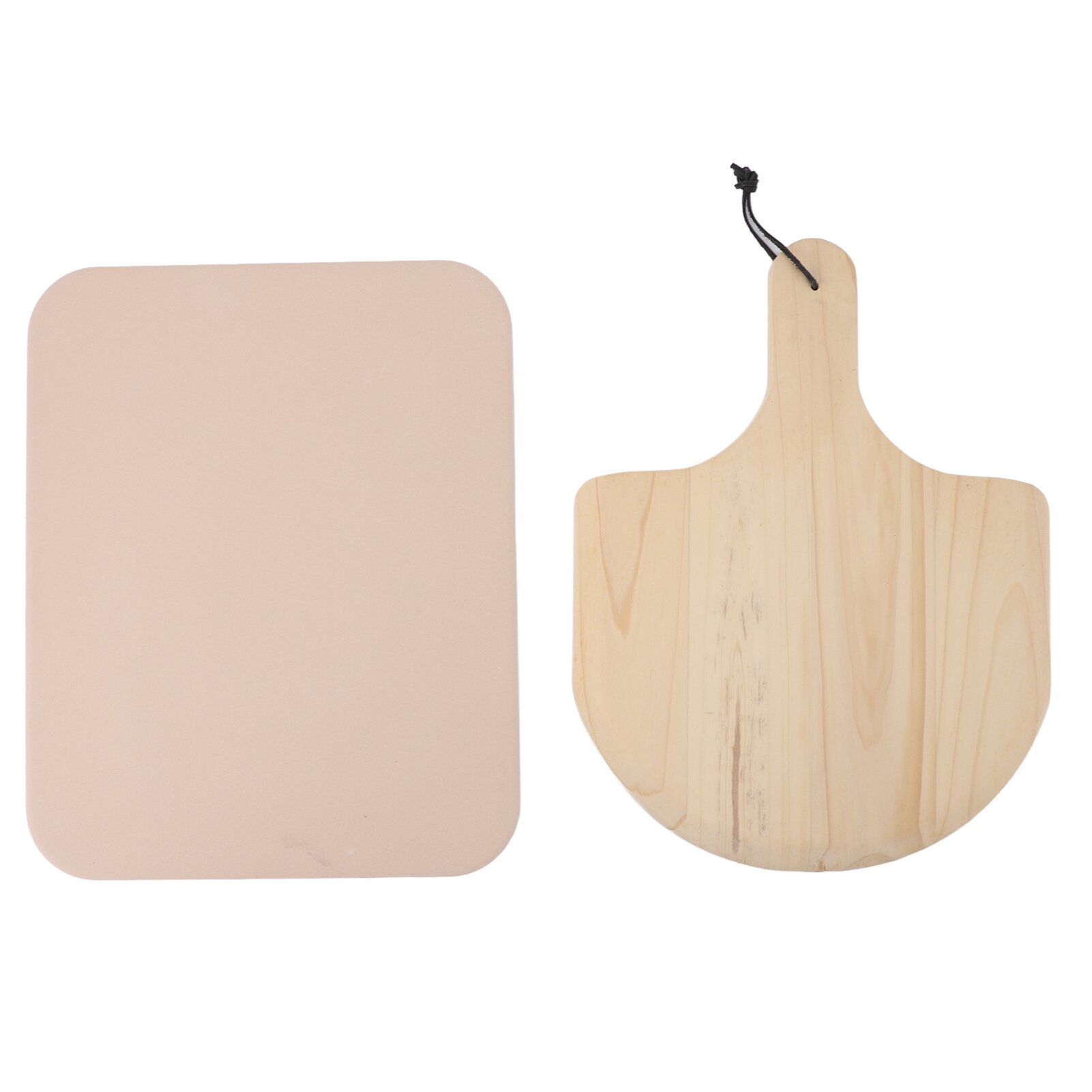 Камень для пиццы, кордиерит, равномерная теплопередача с лопаткой для очистки пиццы, камень для выпечки пиццы для кухни, приготовления хлеба A