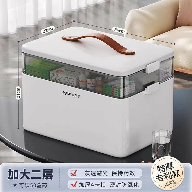 Большая емкость бытовой аптечки, домашней аптечки, многослойной классификации лекарств