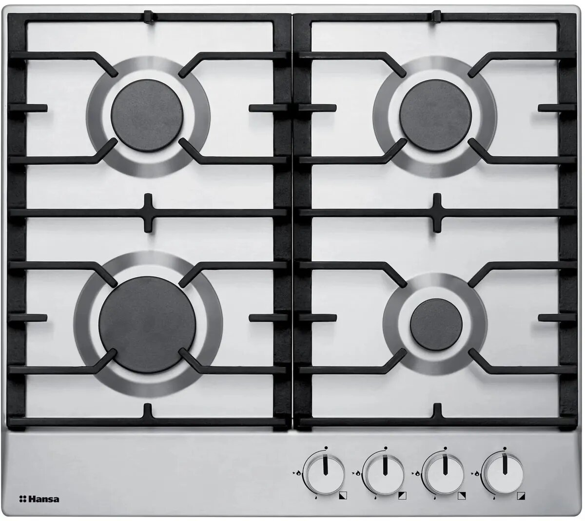 Варочная панель газовая Hansa BHGI610391 серебристый, нержавеющая сталь
