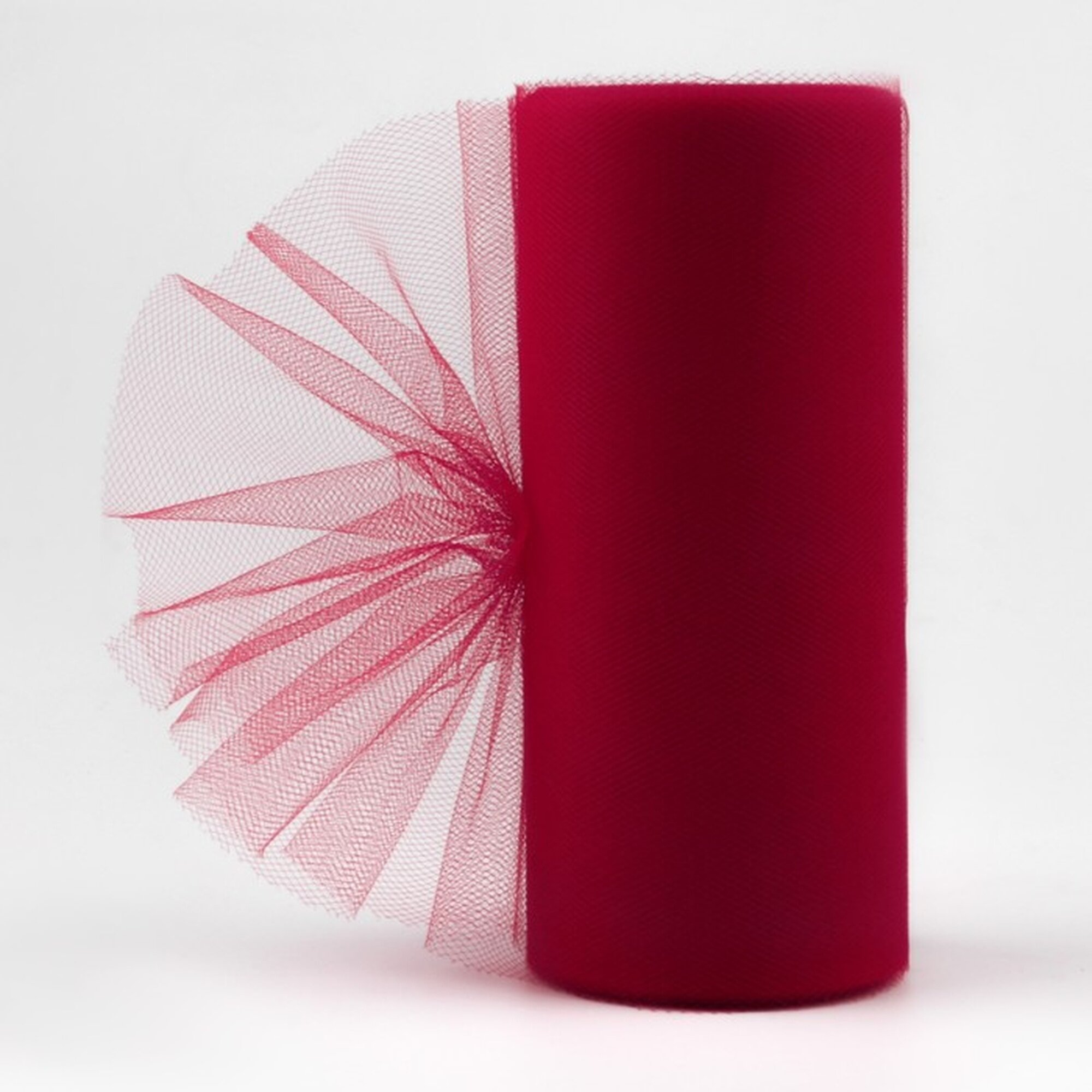 Лента Сима-ленд, фатин, полиэстер, красная, 15см, 23м, 11г/кв. м