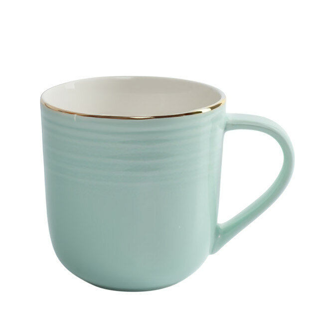 FIORETTA Fiesta кружка 400мл фарфор зелёного цвета для чая и кофе дома и десертов