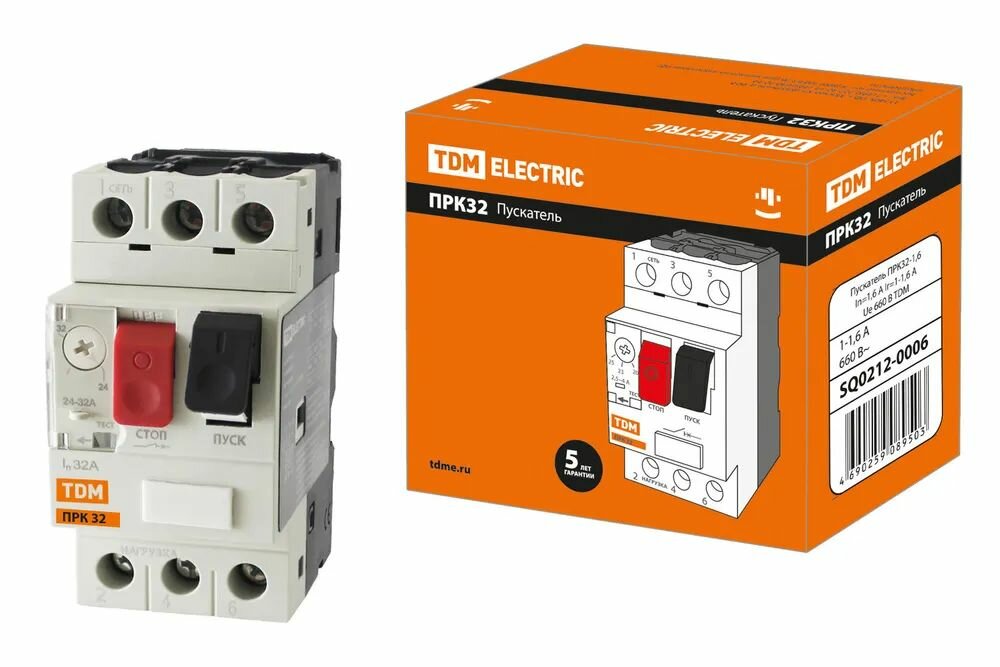 Пускатель TDM ПРК32-1,6 SQ0212-0006