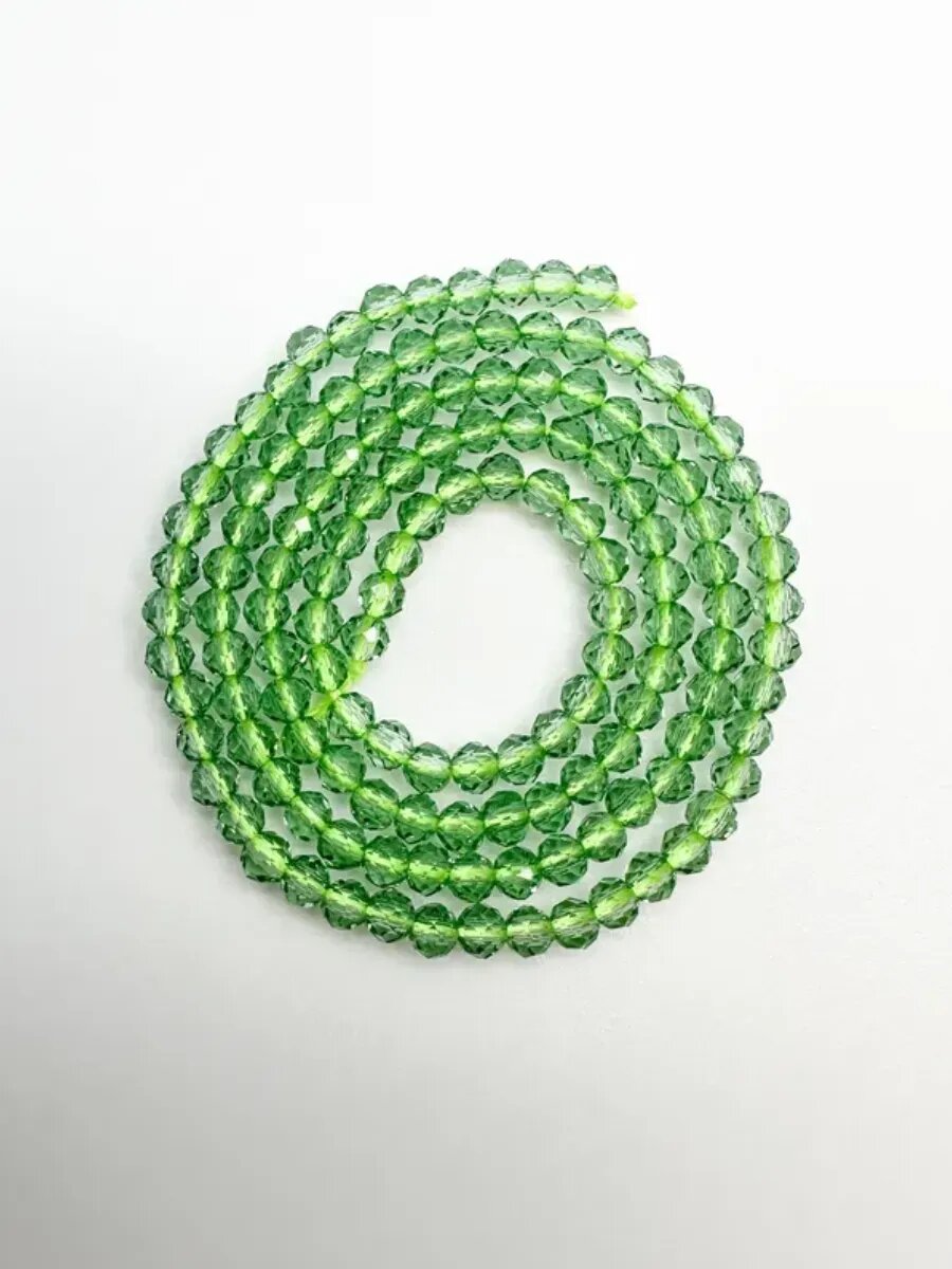 0763 Салатовая шпинель для творчества 3мм 1 шт премиум люкс