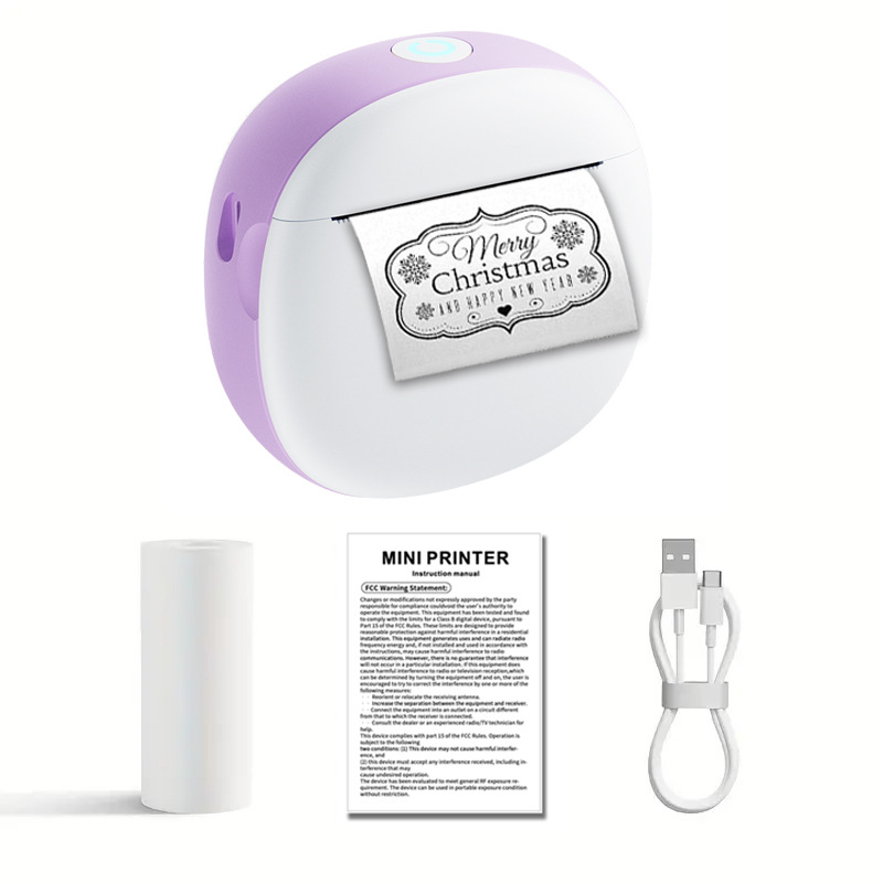 Портативный мини-термопринтер для печати фотографий с телефона, детский мини-принтер