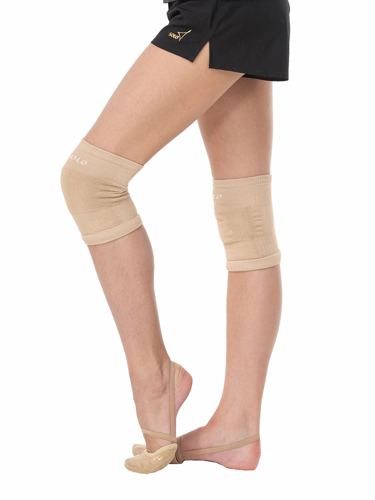 Наколенники Solo вязаные бежевые, р. XS, для гимнастики и танцев