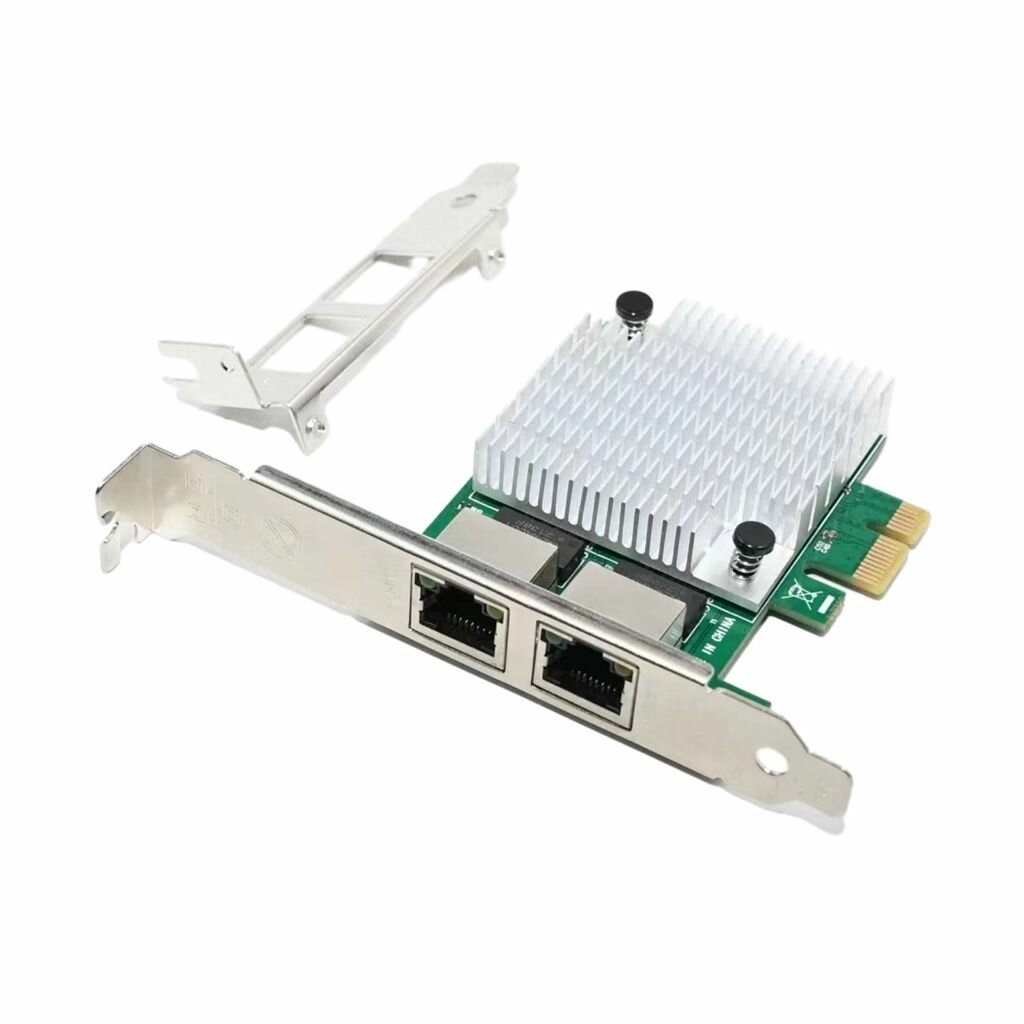 Беспроводной модем, Двухпортовая гигабитная сетевая карта PCI e x1 RTL8111F, 1 комплект