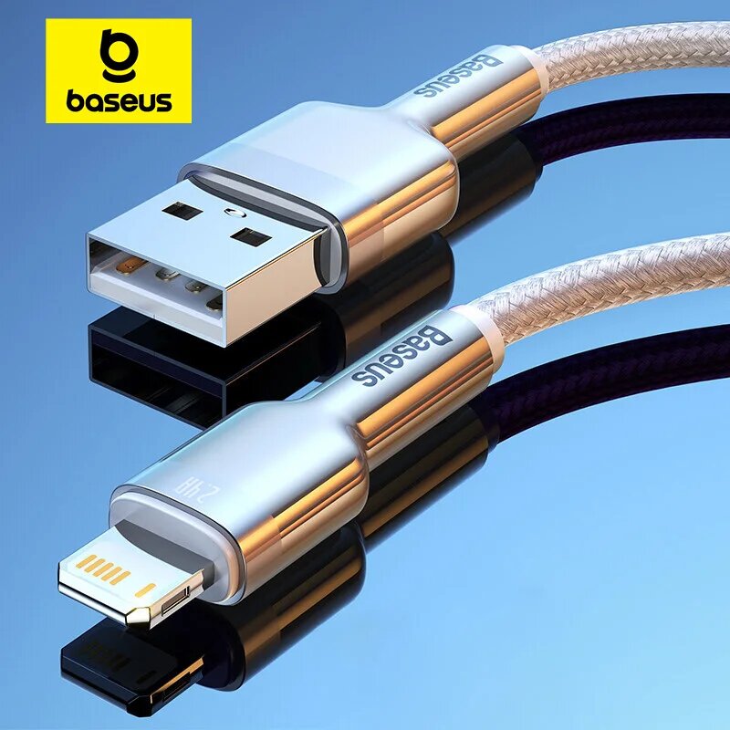Baseus USB кабель для iPhone, 25см, черный — фото 1