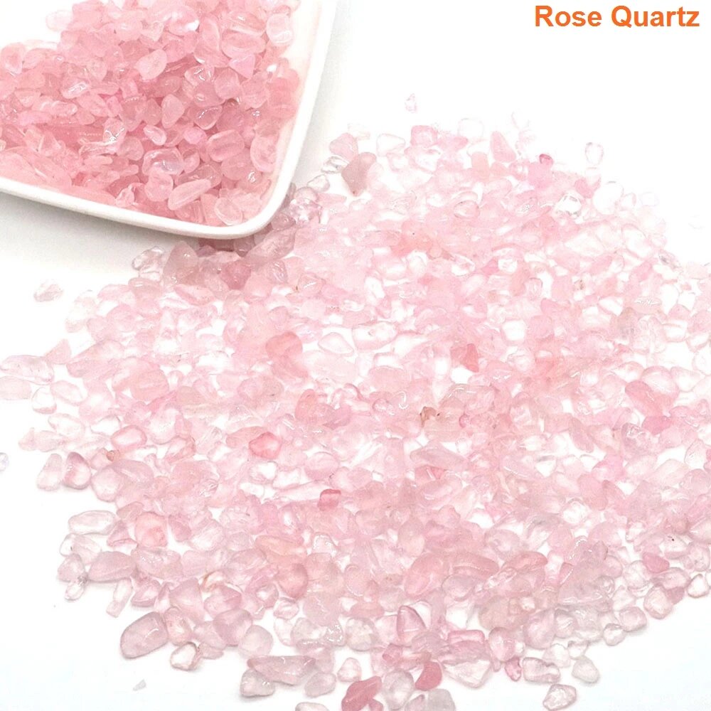 Кристаллы гравия 20г/50г/100г Розовый, 20g, Rose Quartz