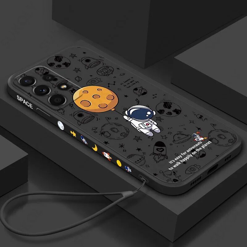 Чехол со шнурком для астронавта для Samsung Galaxy A17 A14 A34 A35 AV90-T4 Lanyard, For Samsung S24