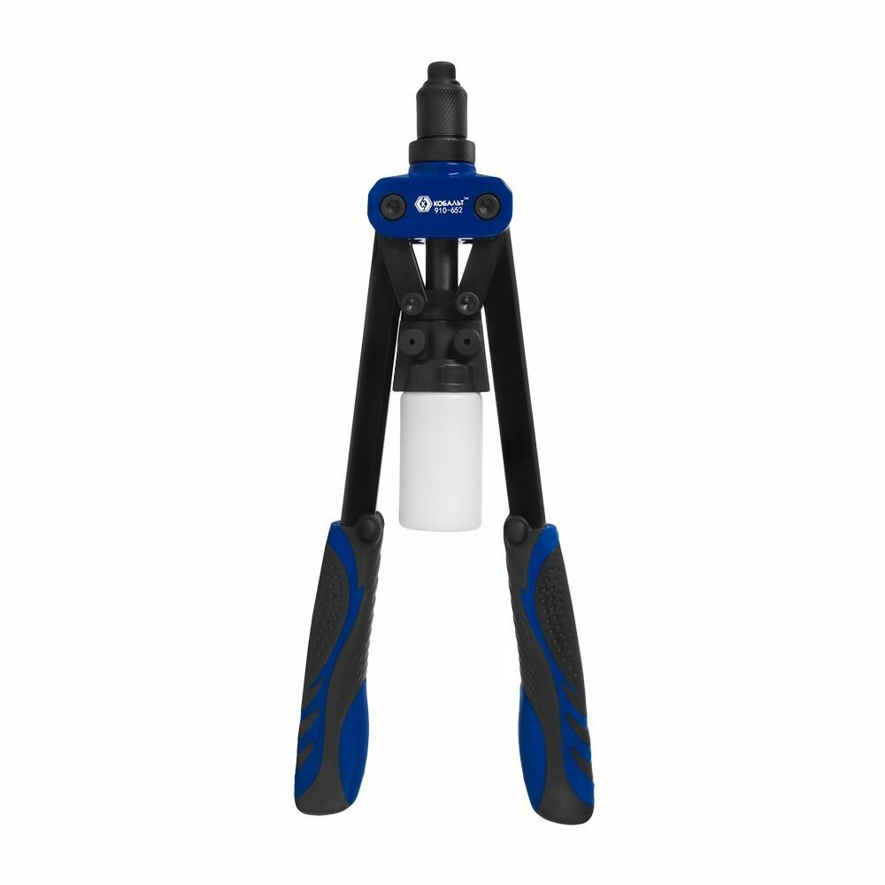 Заклепочник двуручный кобальт 320 мм, усиленный, заклепки 3.2-4.0-4.8 , контейнер для сбора стержней, блистер