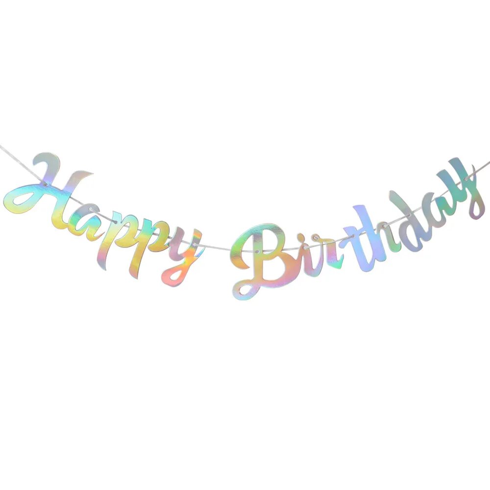 Радужная гирлянда Happy Birthday, 1 set hb