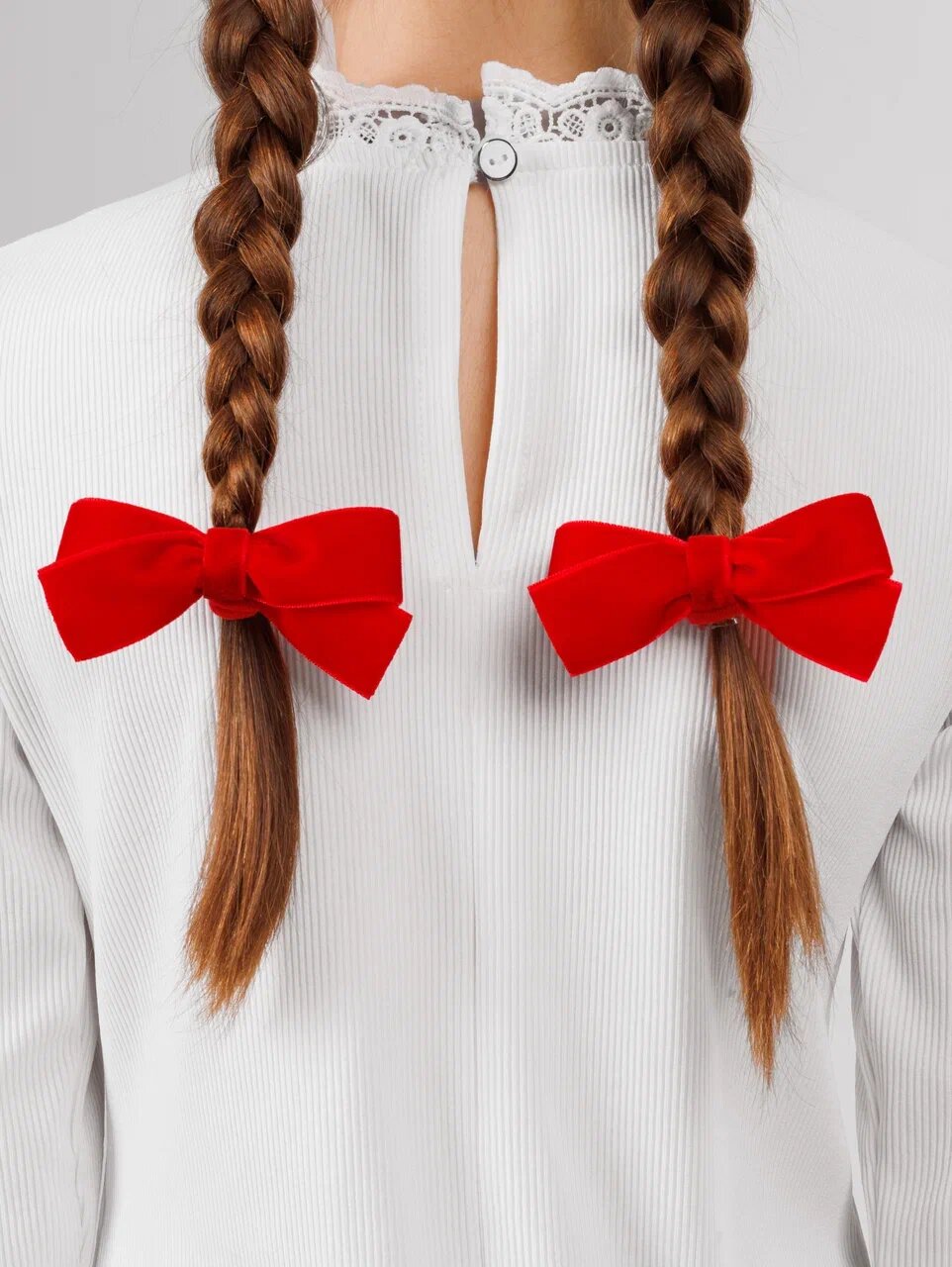 Бантики для волос красные