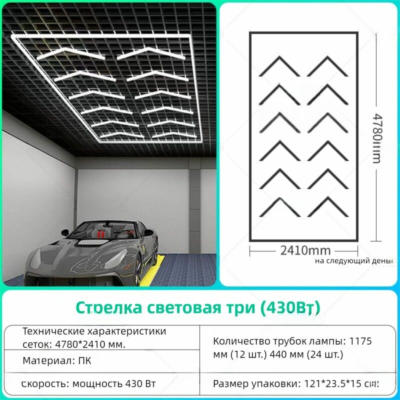 Светодиодное модульное освещение для гаража и детейлинга, шестигранные лампы, защита от воды и пыли, доступные размеры и высокая яркость, идеальное решение автоуслуг и ресторанов