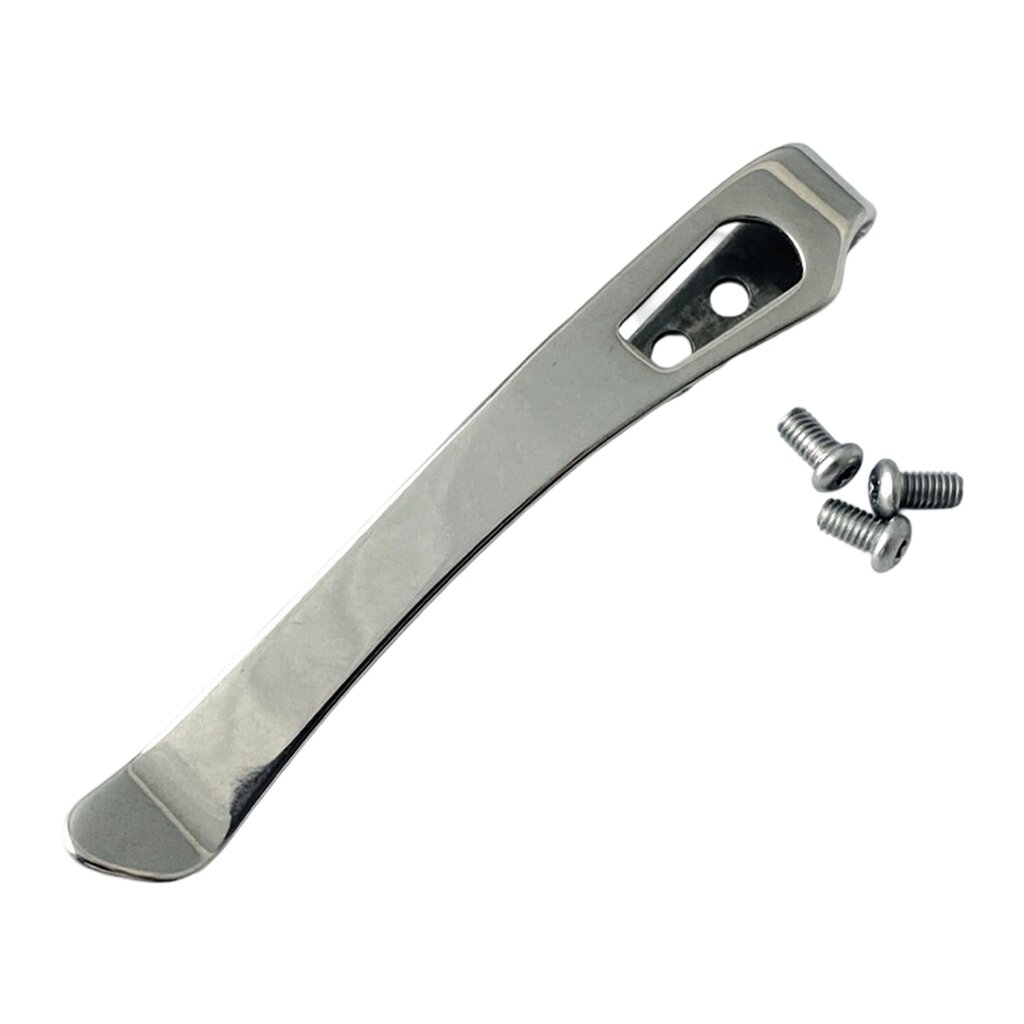 Задний зажим из нержавеющей стали, карманный зажим, зажим для ножа-серебристый